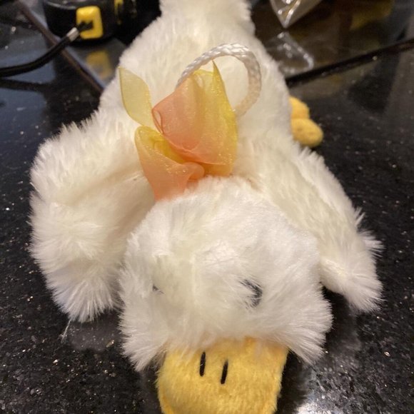 Dan Dee | Toys | Dan Dee Plush Duckwhite Faux Fur With Ribbon No Noise ...